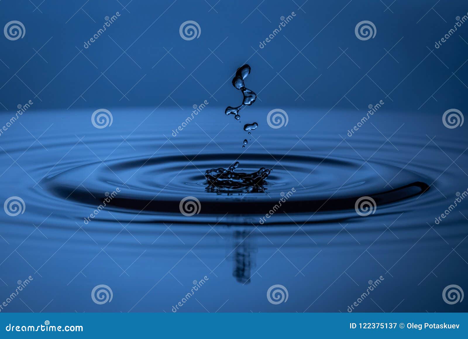 Drops of Water Fall into the Water Stock Image - Image of environment ...