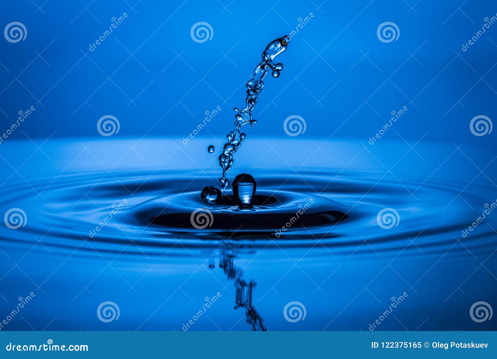Drops of Water Fall into the Water Stock Image - Image of beauty, calm ...