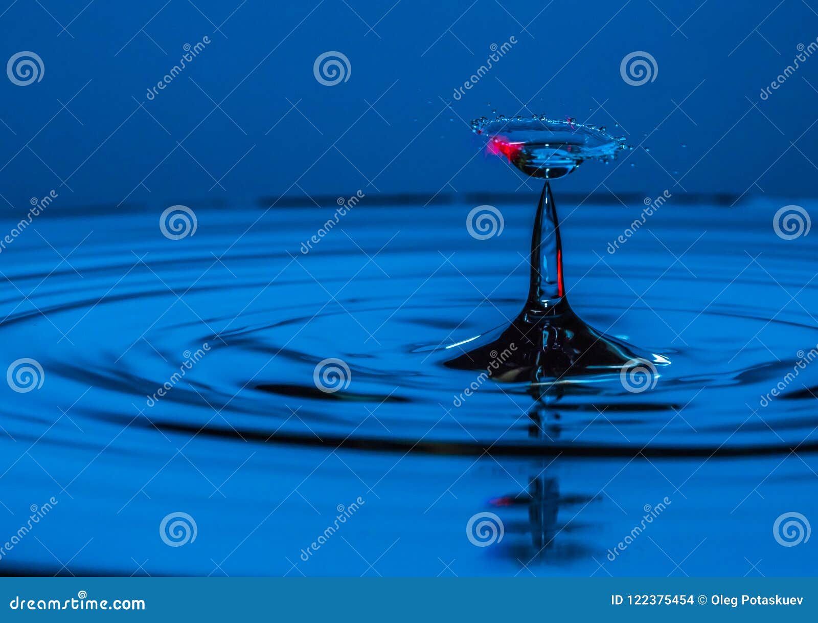 Drops of Water Fall into the Water Stock Photo - Image of isolated ...