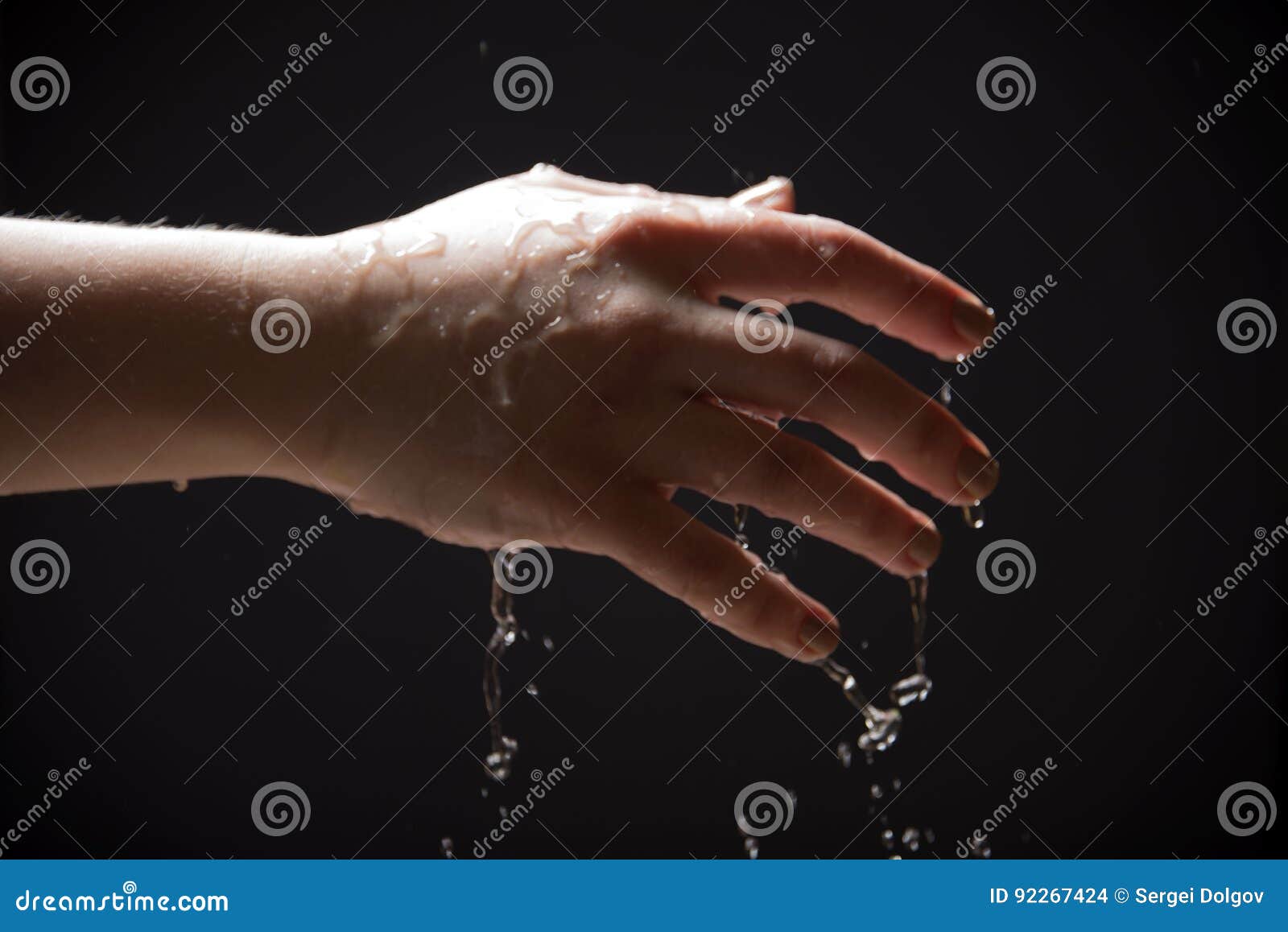 Drops of Water Fall from the Hands Stock Photo - Image of care, aqua ...