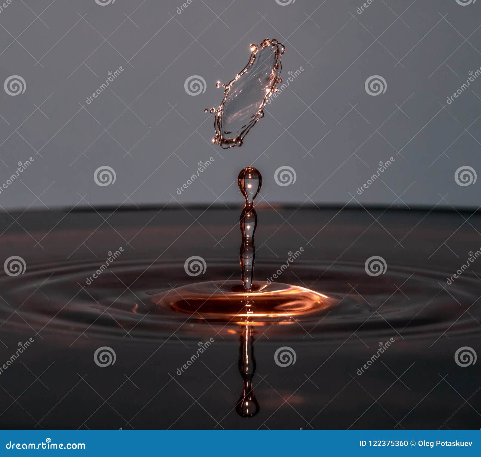 Drops of Water Fall into the Water Stock Photo - Image of macro, fall ...