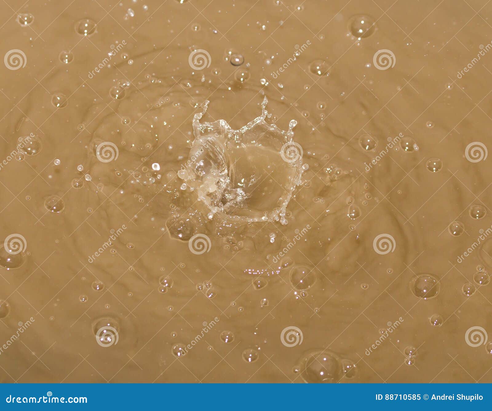 Drops of Water Falling into the Dirty Water Stock Image - Image of asia ...