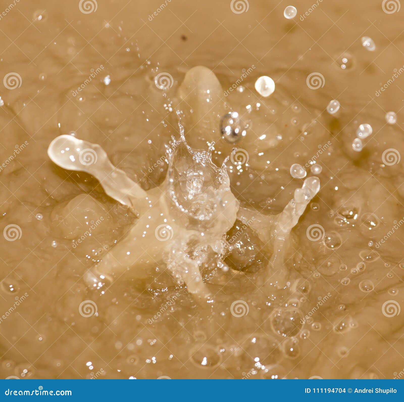 Drops of Water Falling into the Dirty Water Stock Photo - Image of line ...