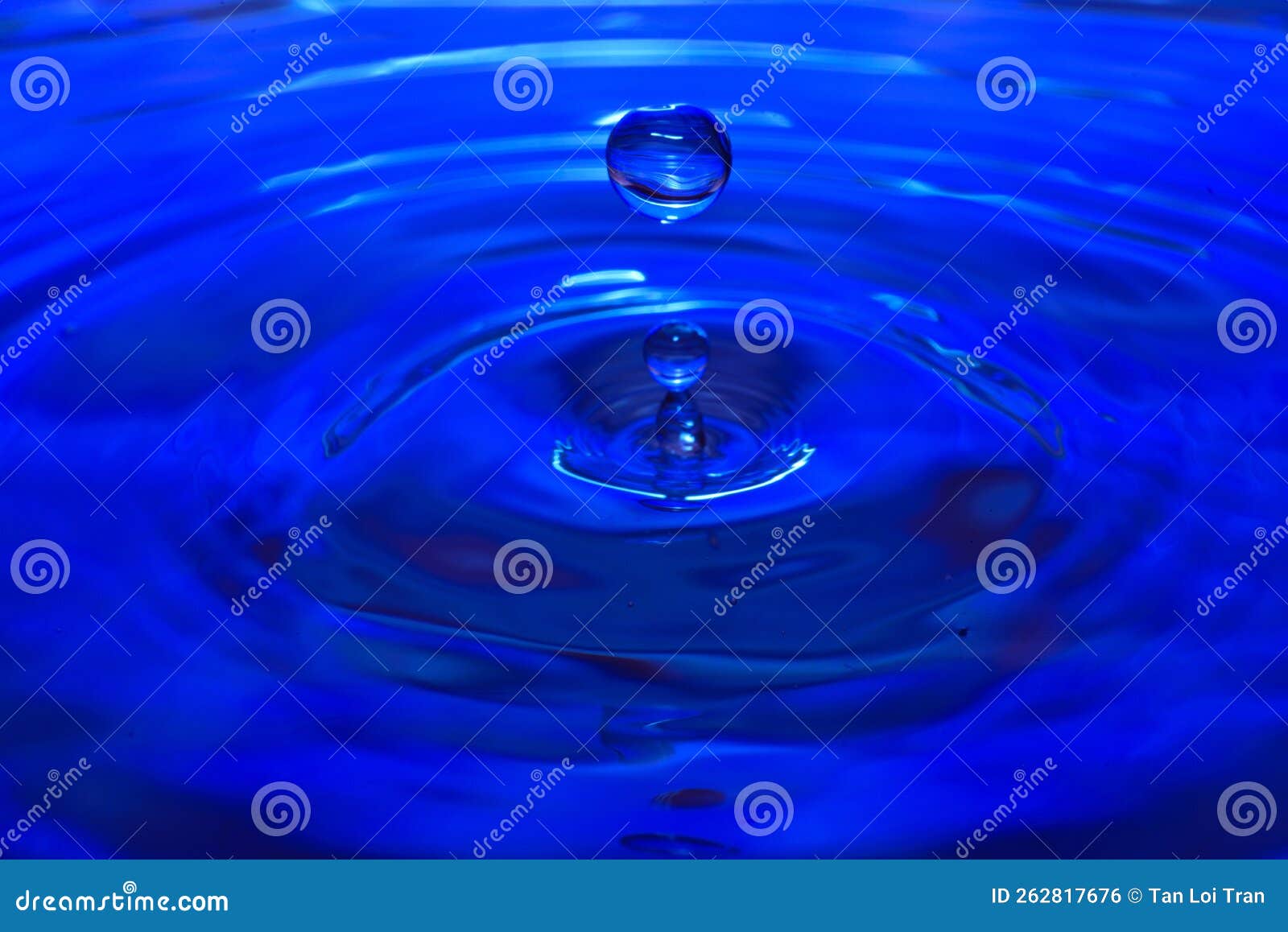 Drops of Water Falling on the Surface of Water. Stock Photo - Image of ...