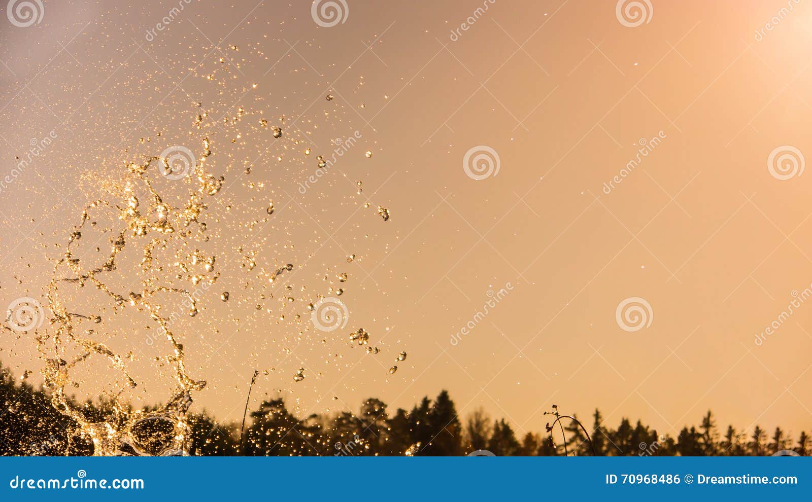 Drops of Water Flying through the Air Stock Photo - Image of landscape ...