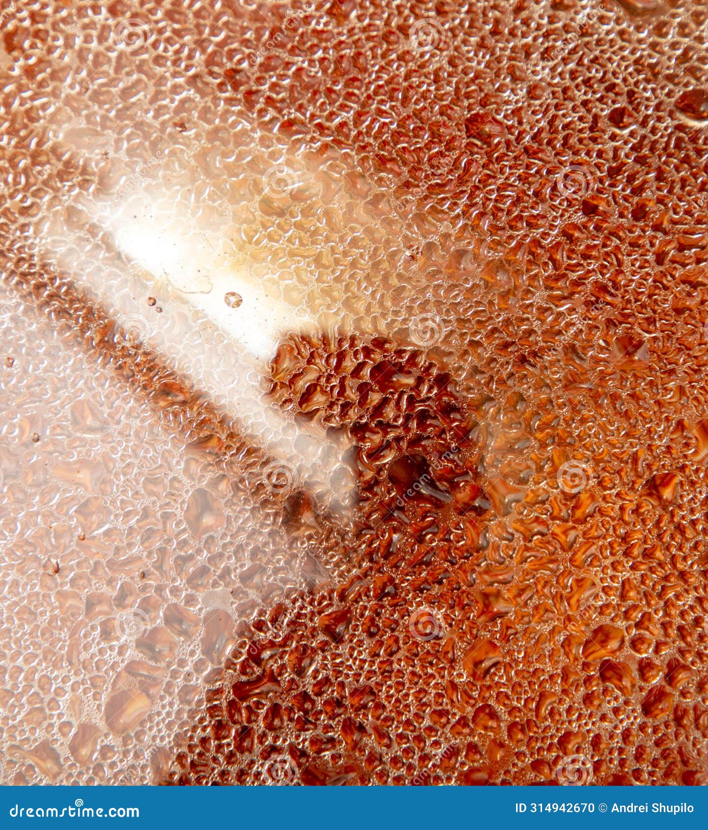 Drops of Water on Glass with a Red Tint. Backgroun Stock Photo - Image ...