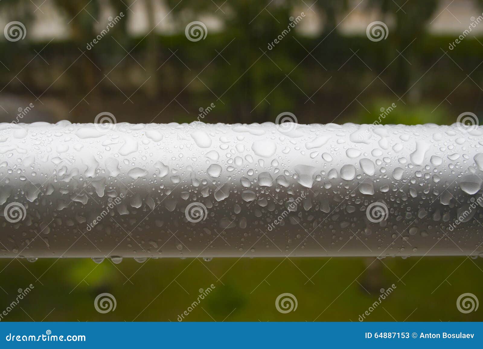Drops of Water on the Metal Pipe Stock Image - Image of drops, weather ...