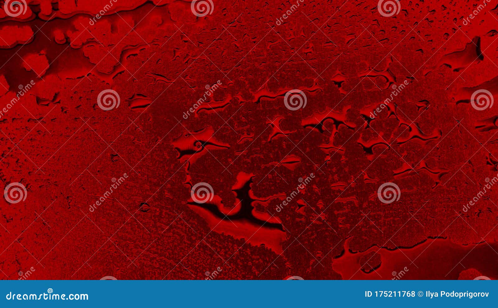 Drops of Water on a Red Background, Texture Closeup Stock Photo - Image ...