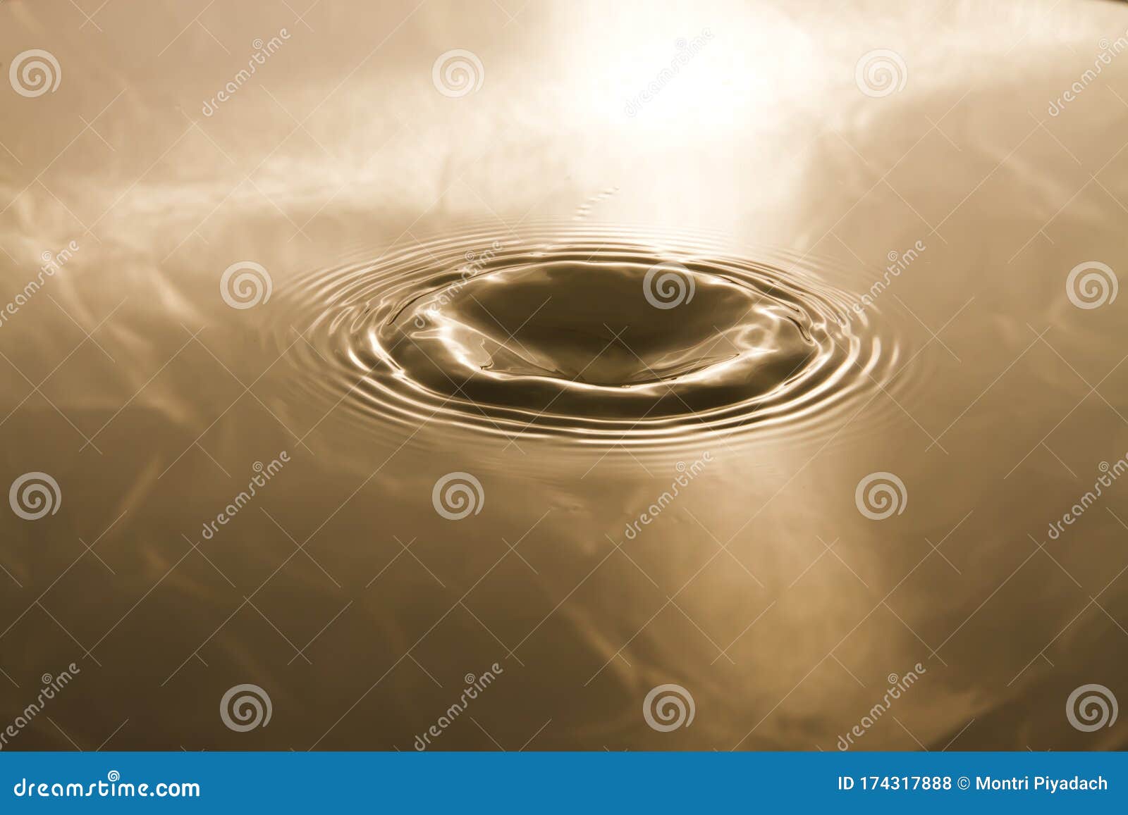 Drops of Water on the Surface of the Water Spreading and Forming Waves ...