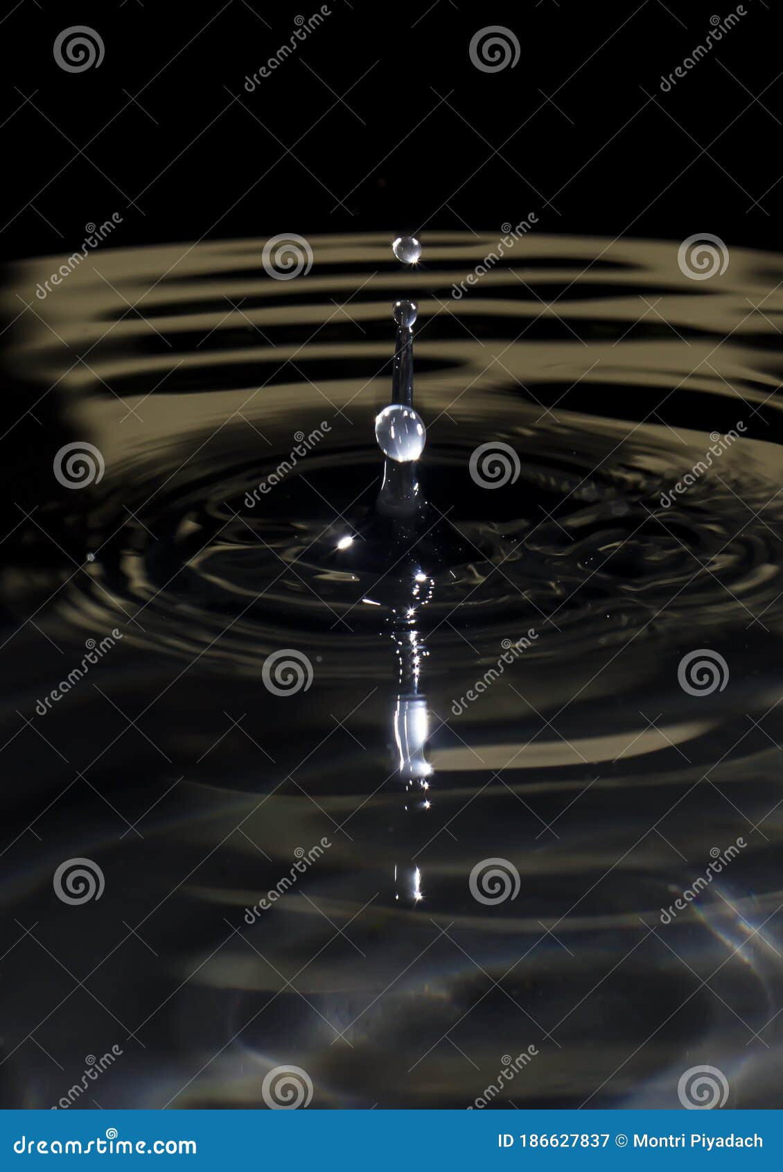 Drops of Water on the Surface of the Water Spreading and Forming Waves ...