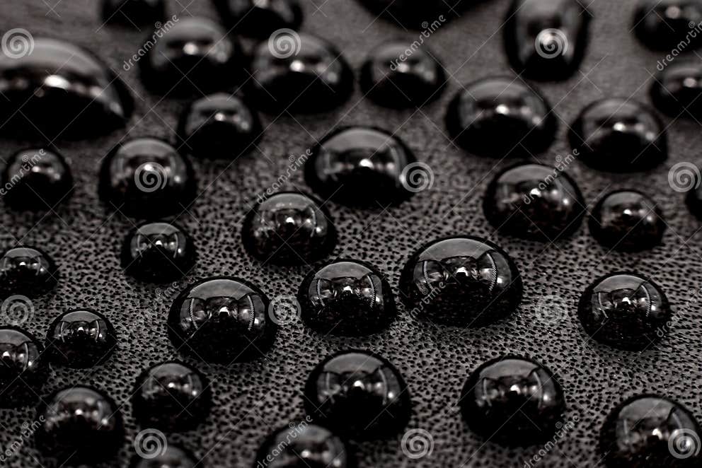Drops of Water on Textiles. Waterproof Fabric with Drops on the Surface ...
