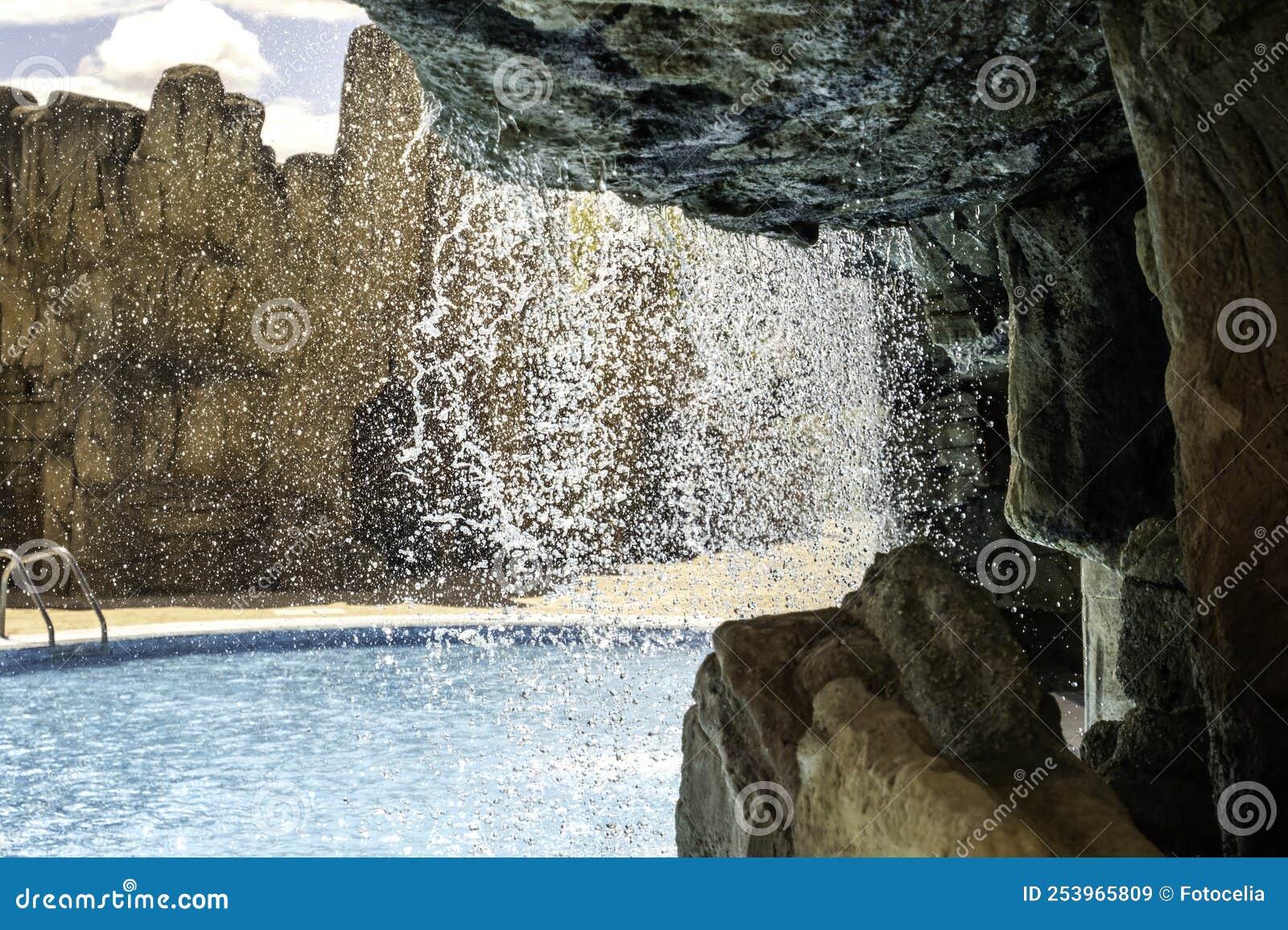 Drops of Water in a Waterfall Stock Image - Image of outdoor, aqua ...