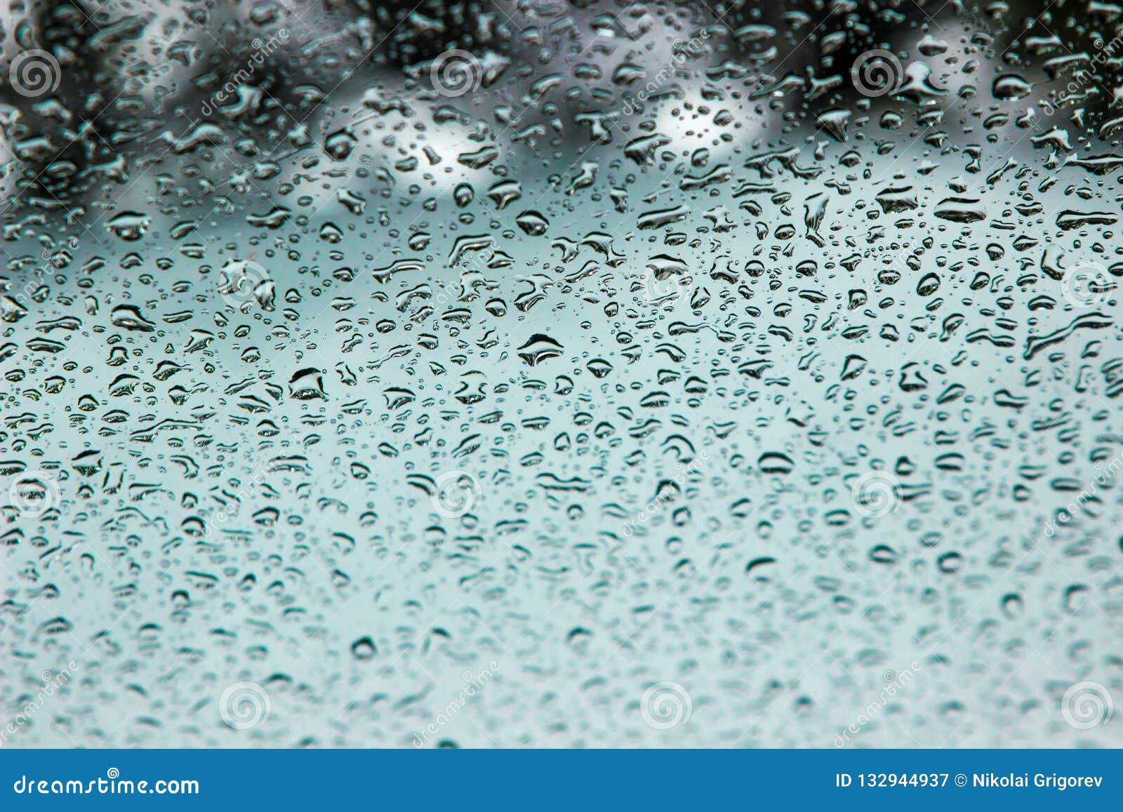 Drops on Glass after a Rain Stock Image - Image of drops, falling ...