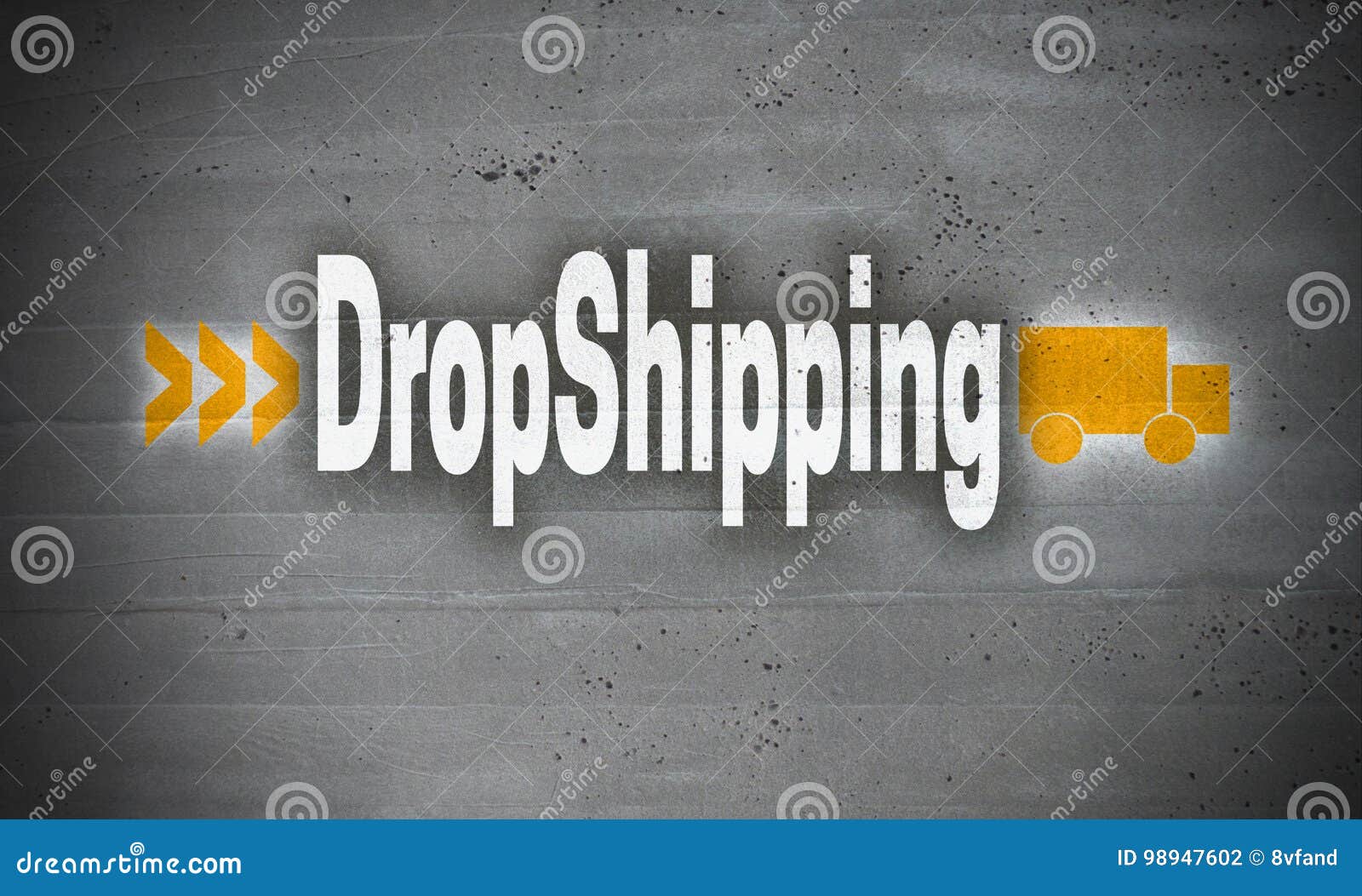 Dropshipping on Concrete Wall Background Stock Photo - Image of dealer ...