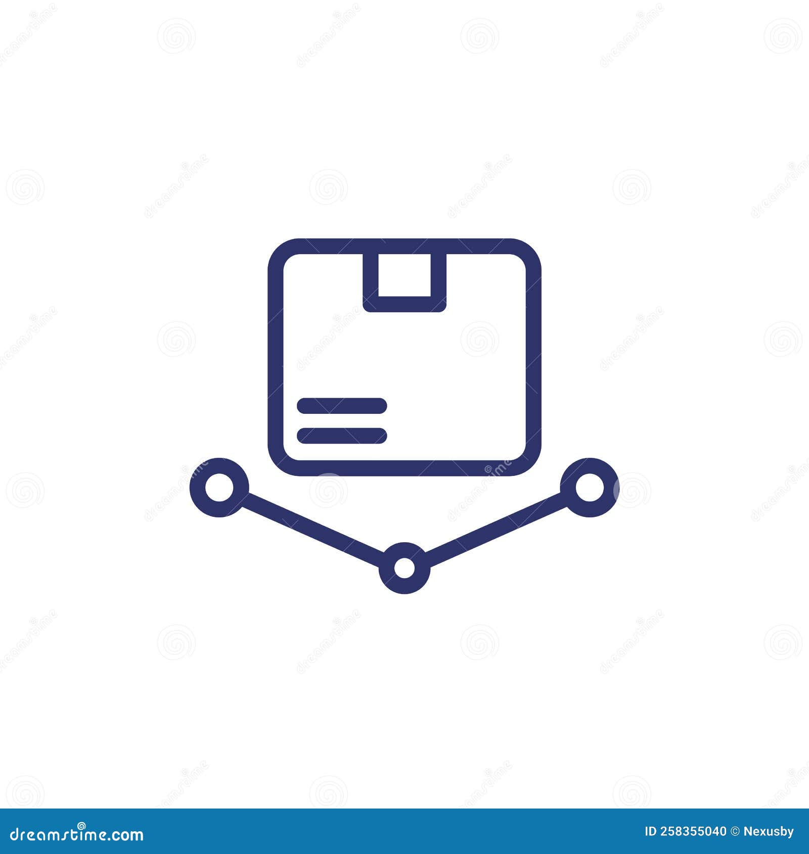 Dropshipping Line Icon on White Stock Vector - Illustration of line ...