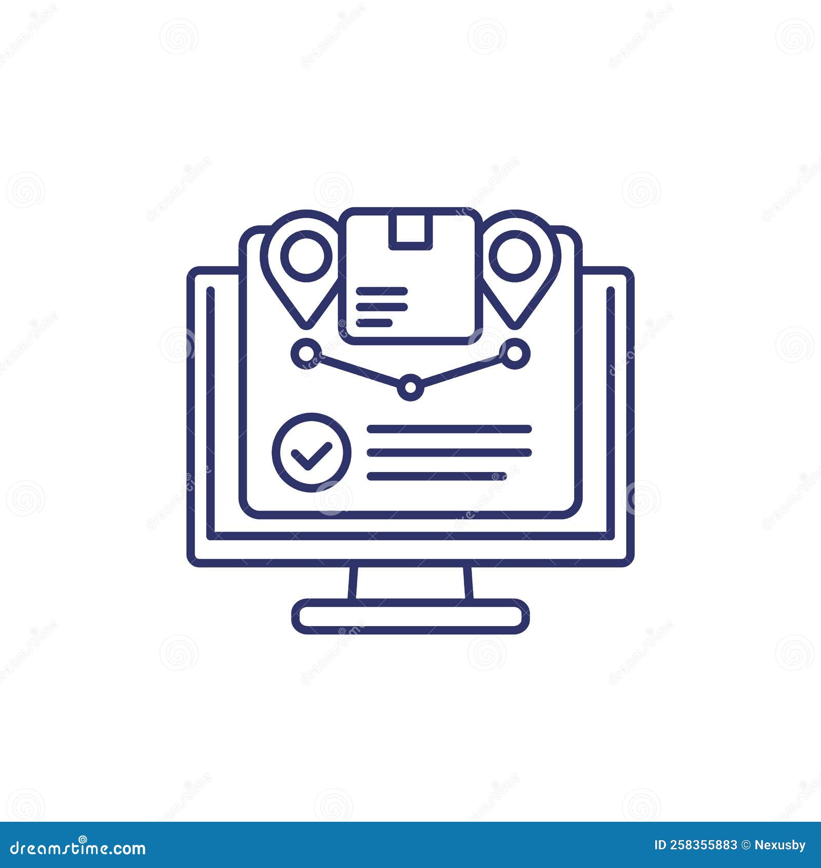 Fulfillment Line Icons Collection. Deliverance, Satisfaction ...