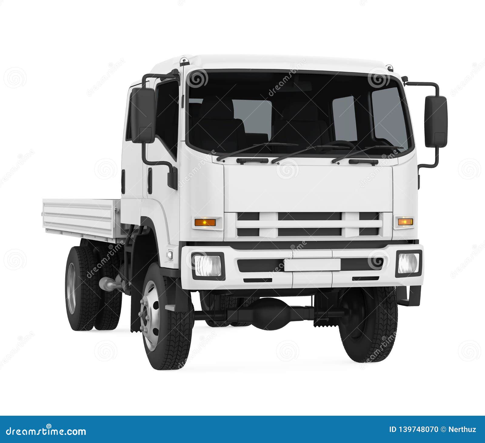Dropside Truck Vector Mockup Side, Front, Back, Top View ...