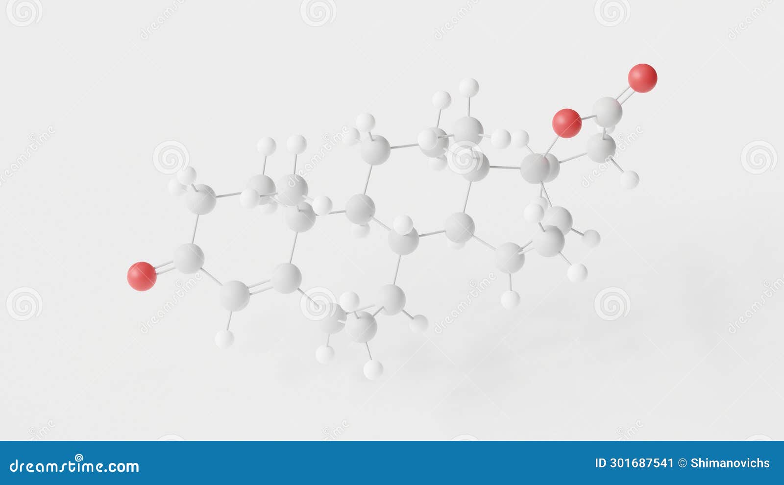 Drospirenone Molecule, Structural Chemical Formula, Ball-and-stick ...