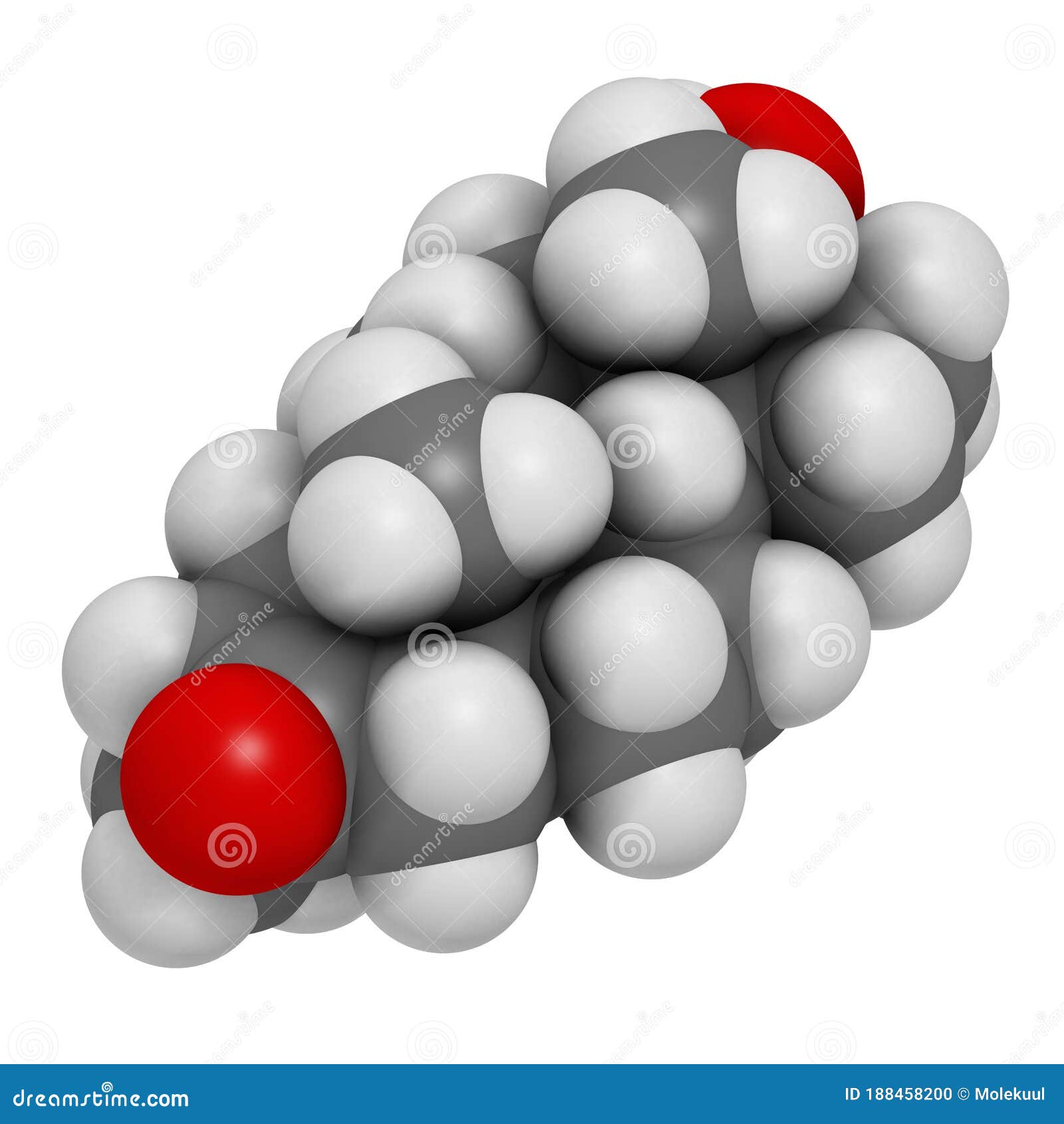 Drostanolone Anabolic Steroid Molecule. 3D Rendering Stock Illustration ...