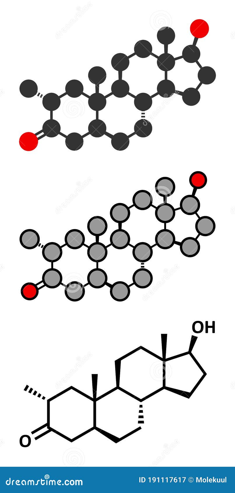 Drostanolone Anabolic Steroid Molecule Stock Vector - Illustration of ...