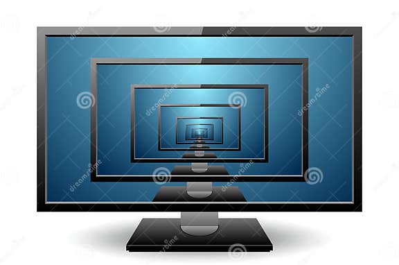 Droste effect stock vector. Illustration of computer - 18118589