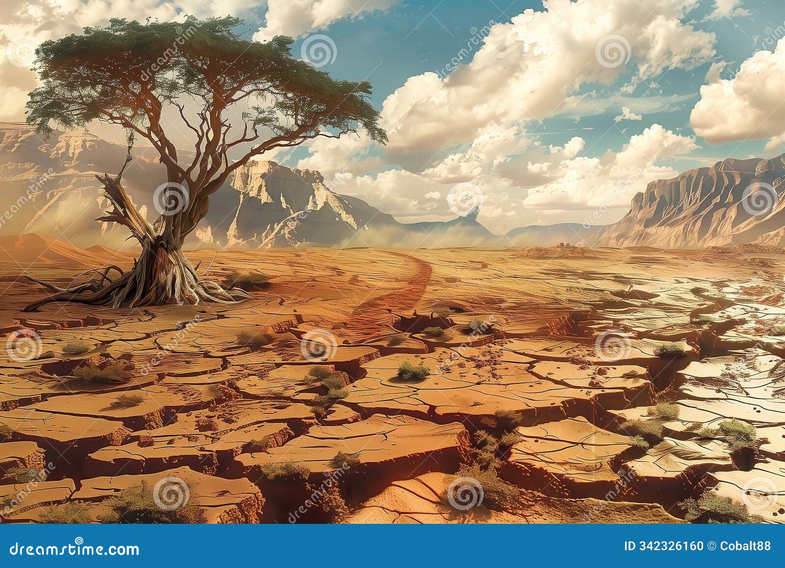 Drought Disaster, Desertification Of The Land And Climate Change, Lack ...