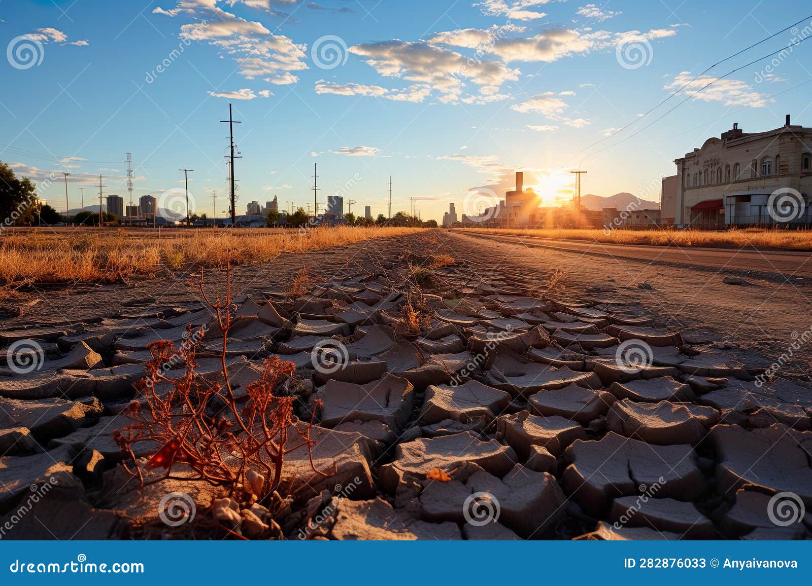 Drought, Dry Cracker Earch on Fields Hit by Lack of Rain Outside a ...