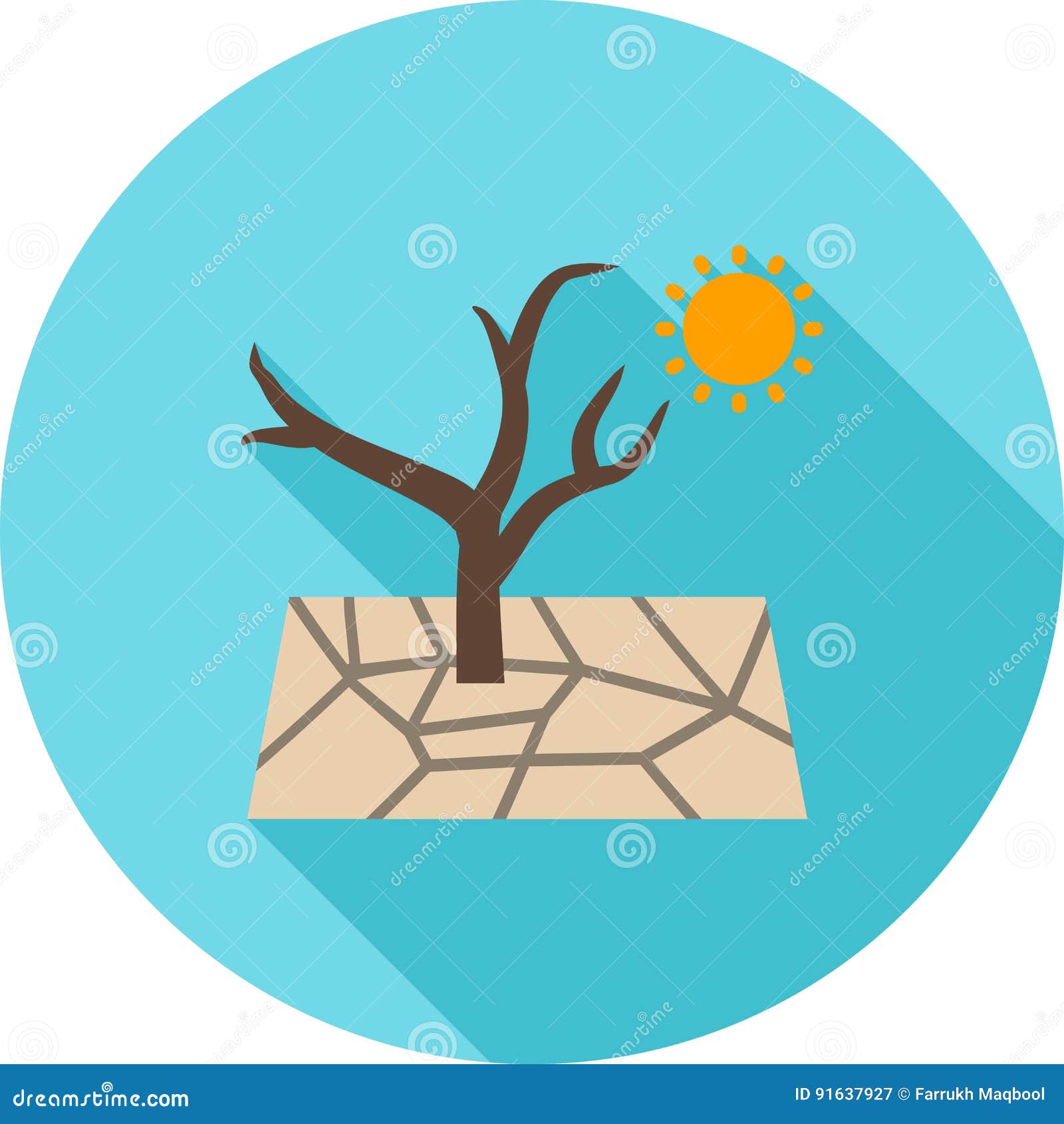 Image Of A Drought-stricken Soil Cartoon Vector | CartoonDealer.com ...