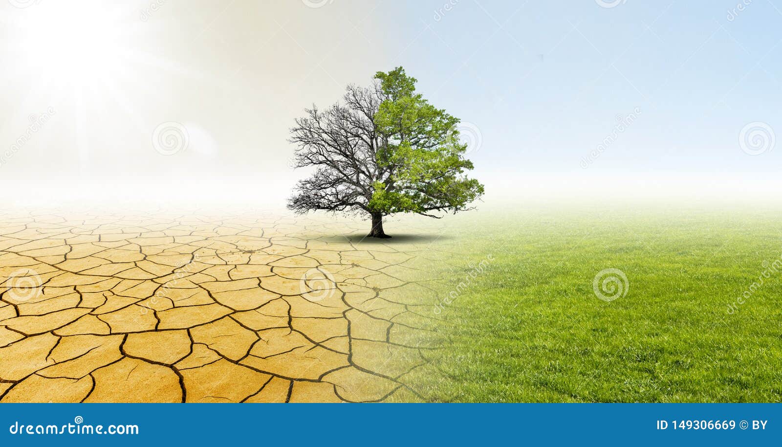 Drought and Green Nature stock image. Image of weather - 149306669