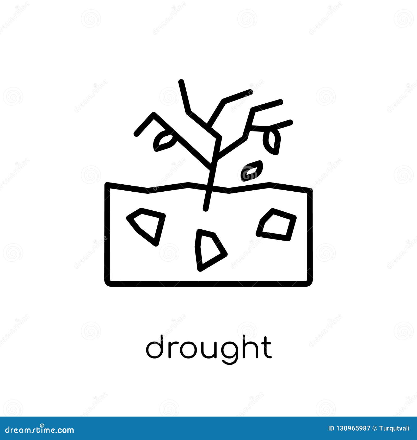 Drought Icon from Collection. Stock Vector - Illustration of isolated ...