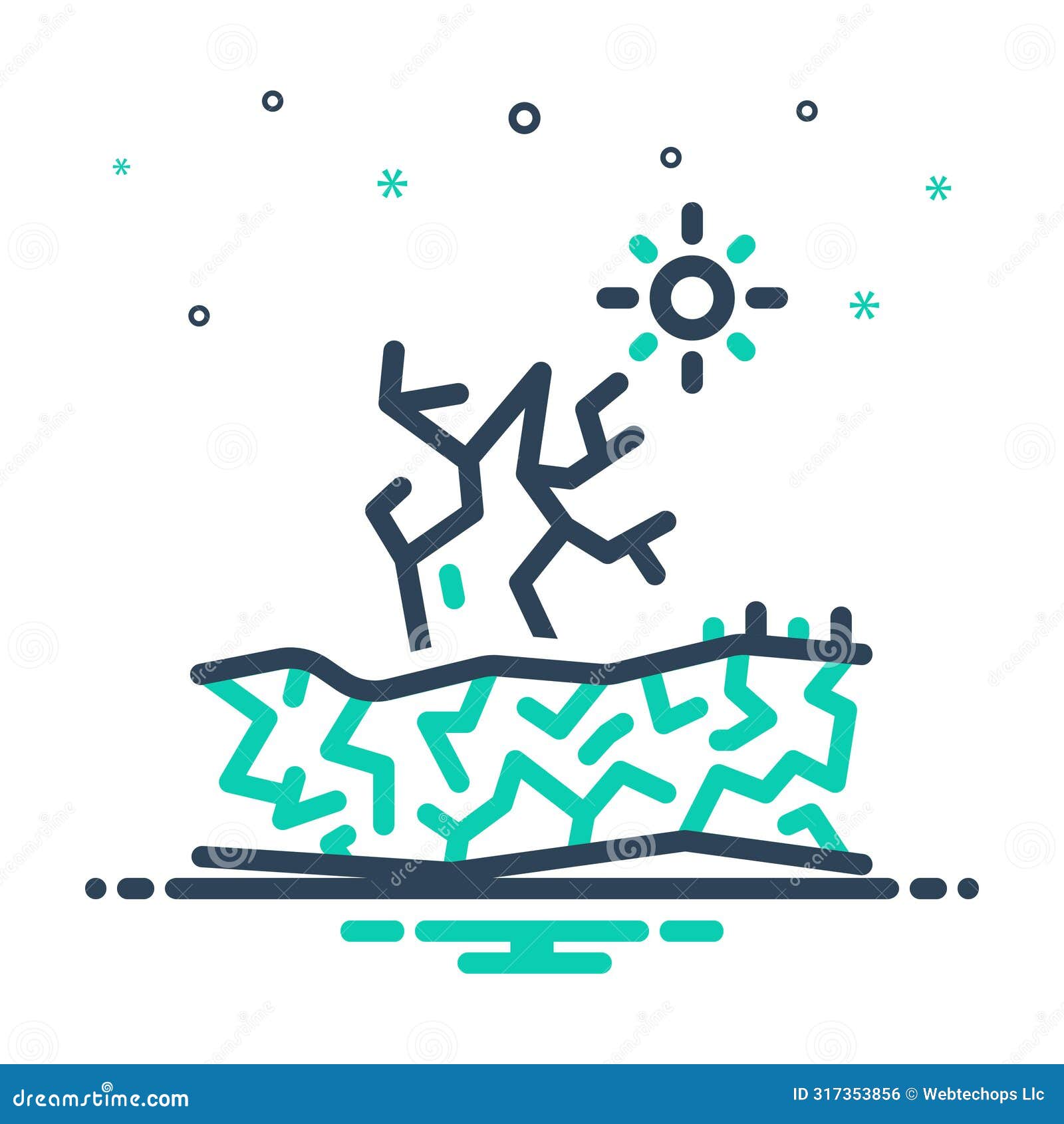 Mix Icon for Drought, Disaster and Climate Stock Vector - Illustration ...