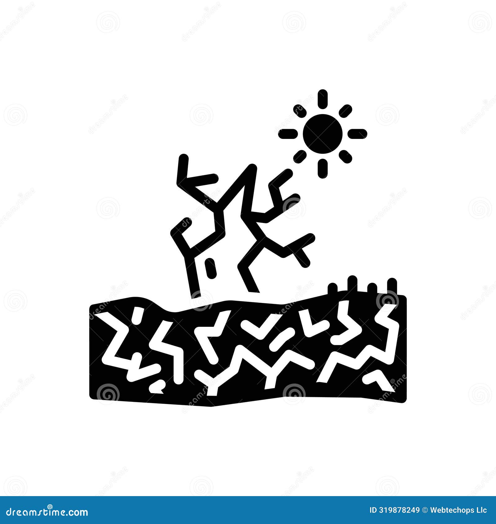 Black Solid Icon for Drought, Disaster and Climate Stock Vector ...