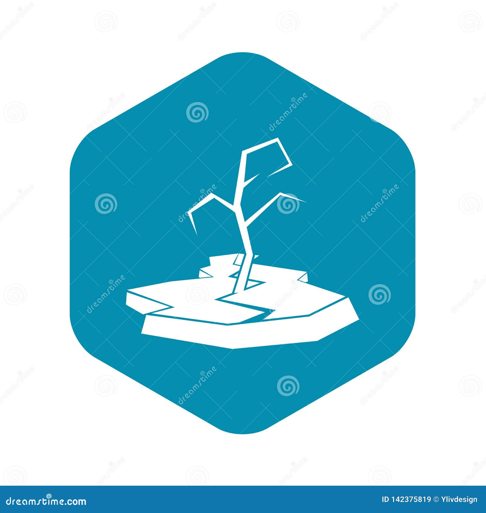 Drought icon, simple style stock vector. Illustration of geology ...