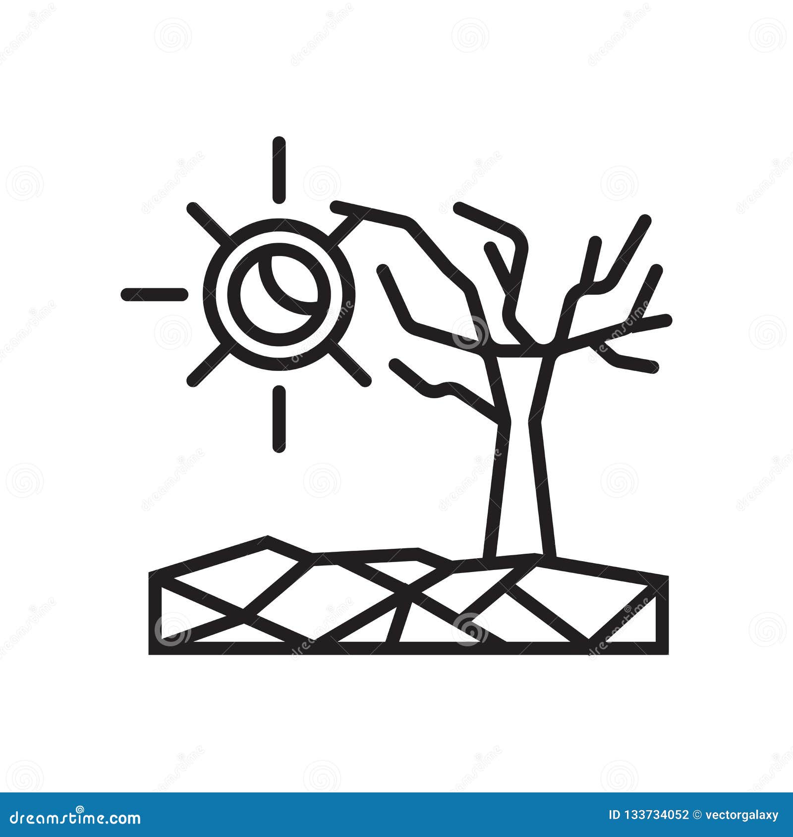 Drought Icon Vector Sign and Symbol Isolated on White Background Stock ...