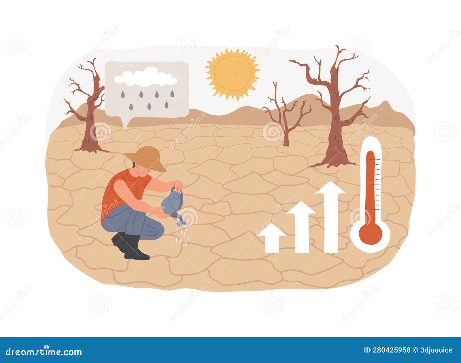 Drought Isolated Concept Vector Illustration. Stock Vector ...