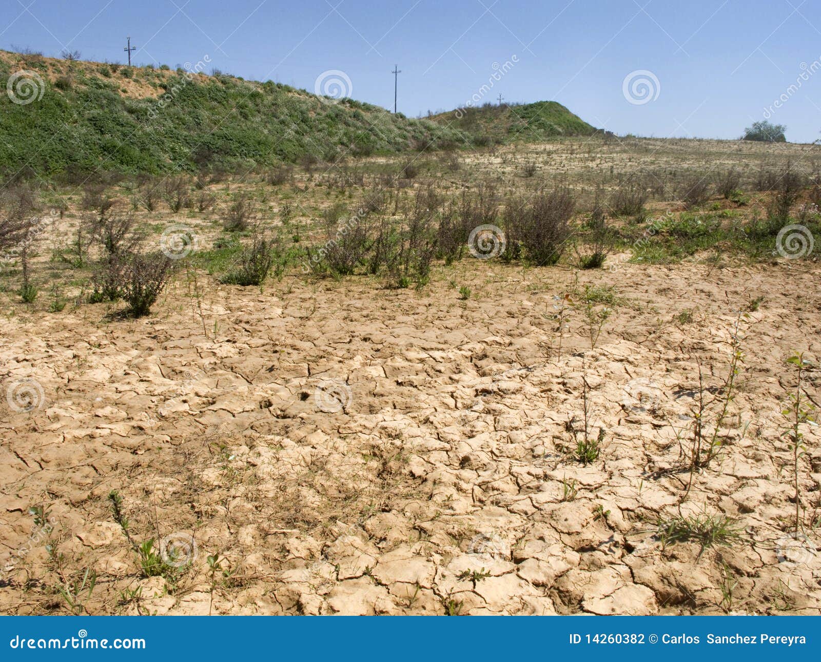 Drought land stock photo. Image of demarcation, reservoir - 14260382
