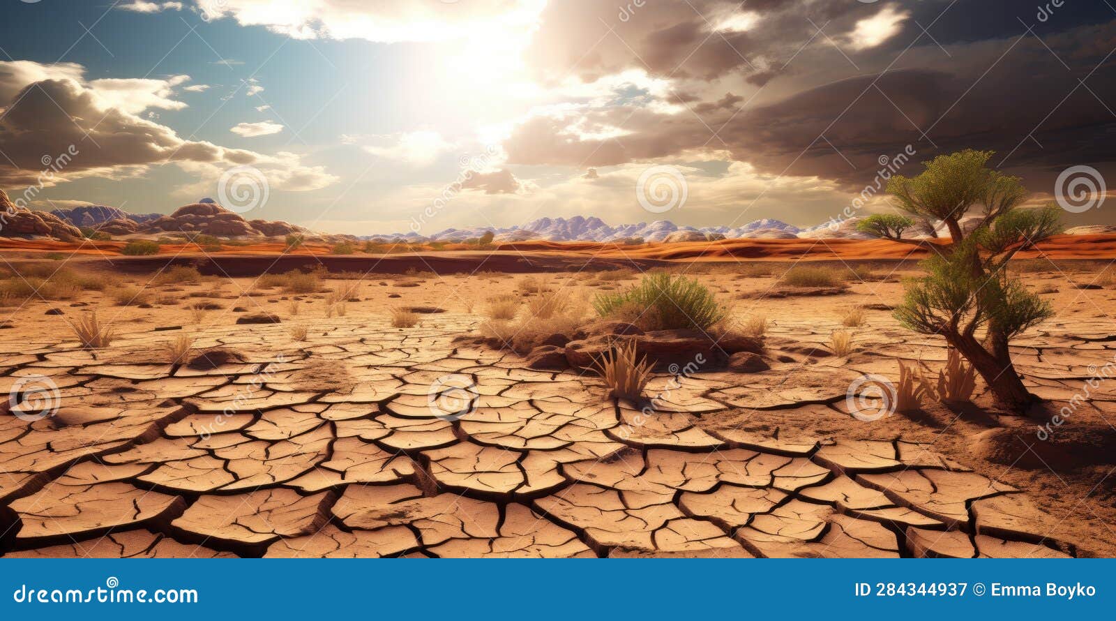 Drought, the Problem of Water in the Modern World. Generative AI Stock ...