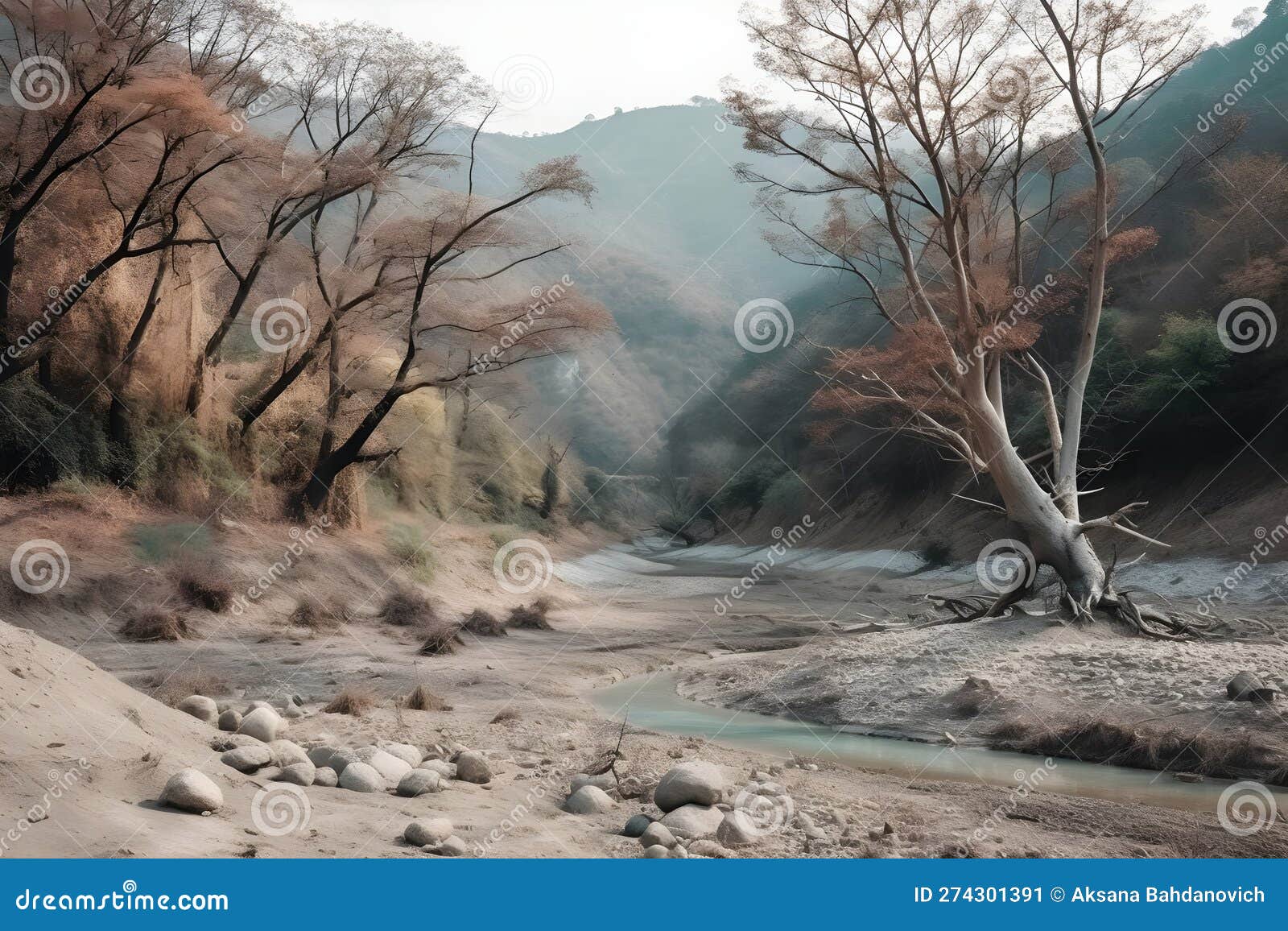 Drought. River without Water. Water Problems. River without Water Lack ...