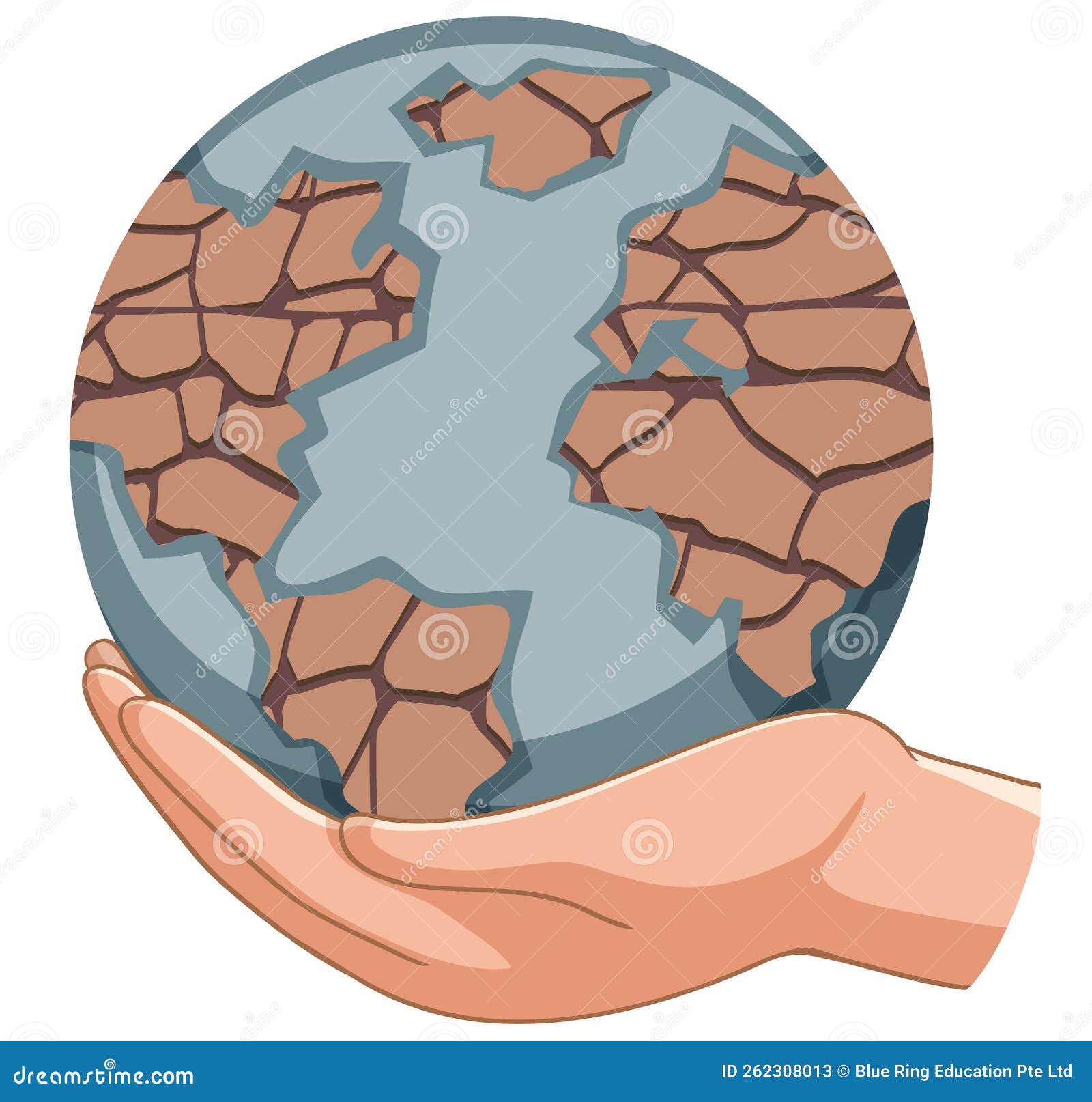 Drought Stricken Area on the Globe from Global Warming Stock Vector ...