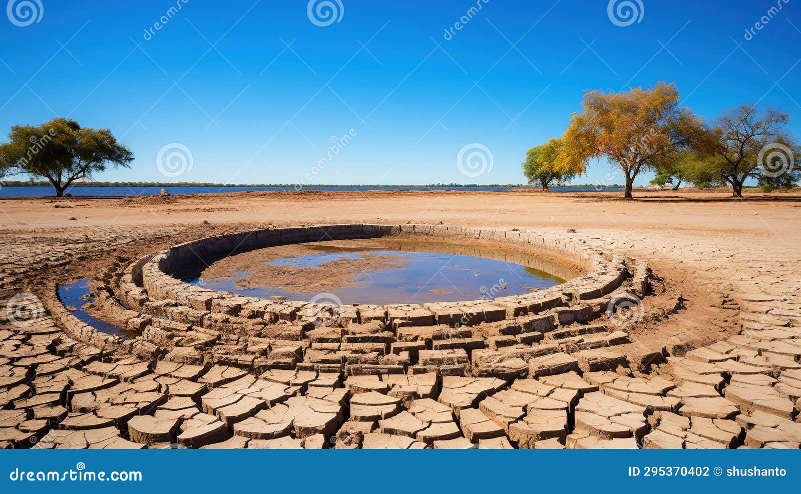 A drought-stricken field stock illustration. Illustration of barren ...
