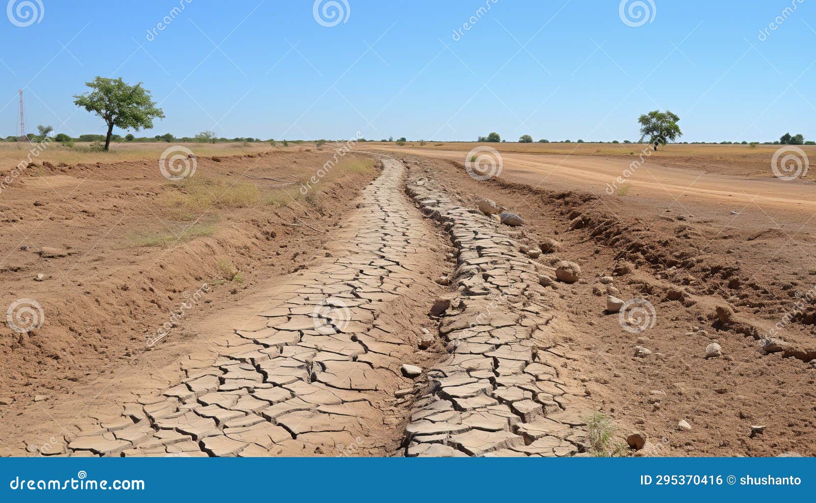 Drought-stricken Field Of Crops, With Drooping Plants And Parched Earth ...