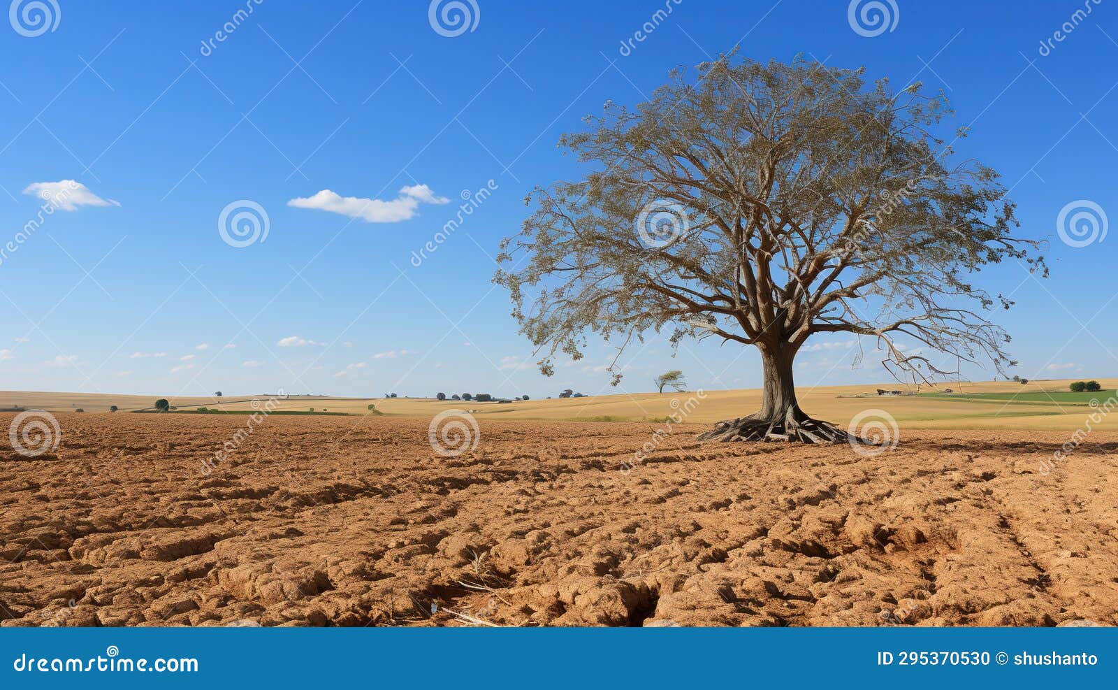 Drought-stricken Field Of Crops, With Drooping Plants And Parched Earth ...