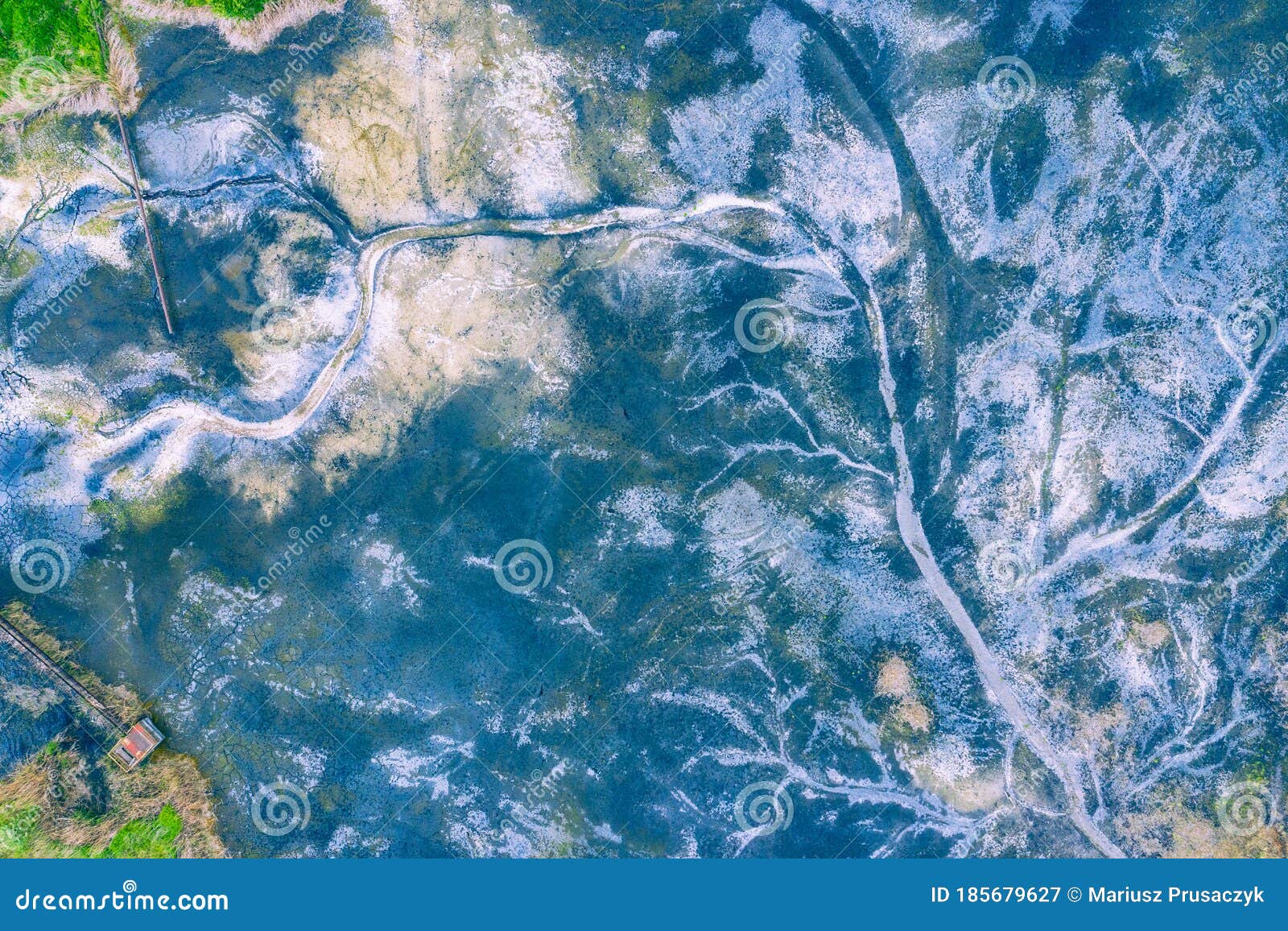 Drought Top View. Aerial View of a Cracks in the Ground. Texture Stock ...