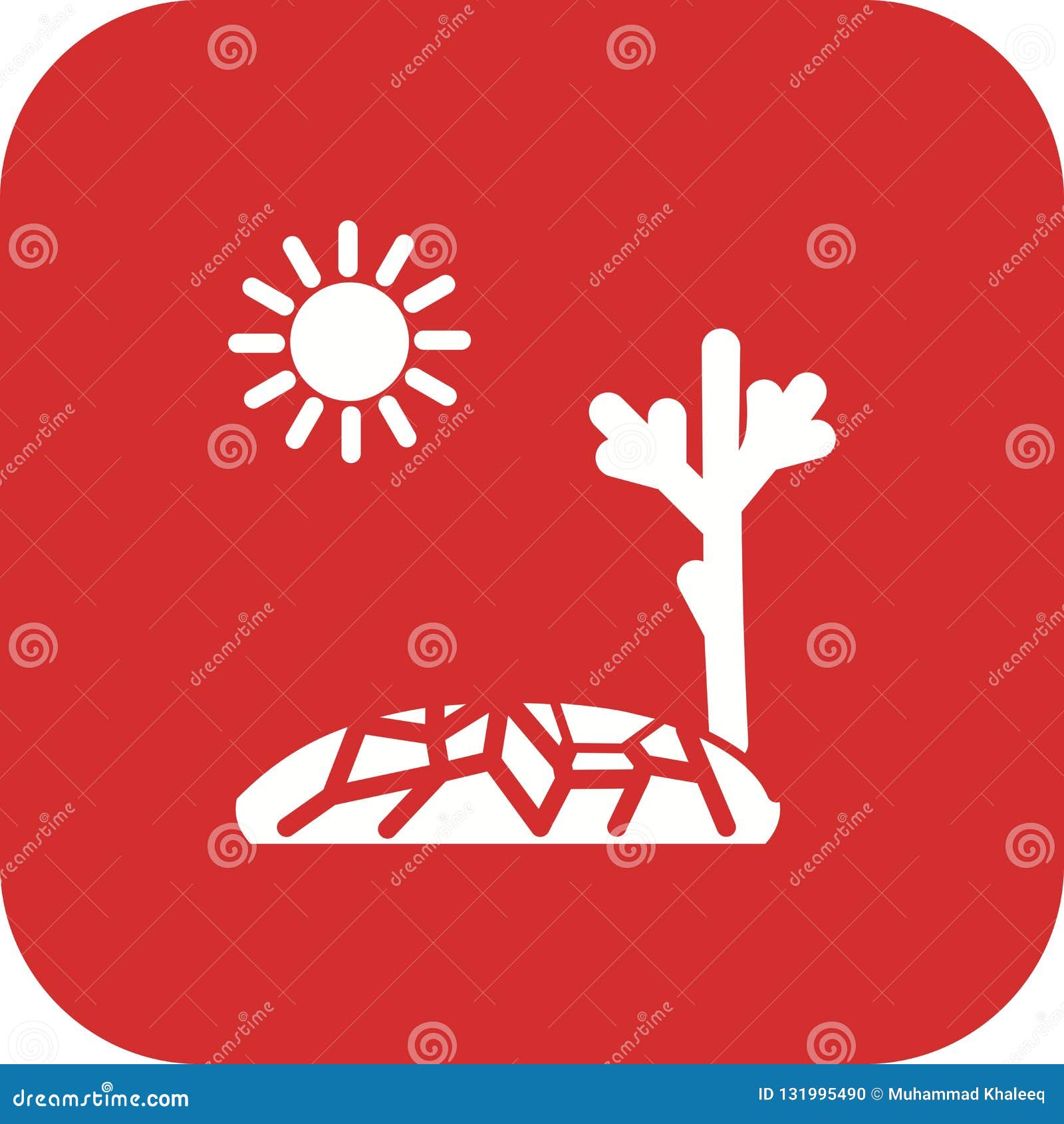 Drought Vector Icon stock illustration. Illustration of sprout - 131995490
