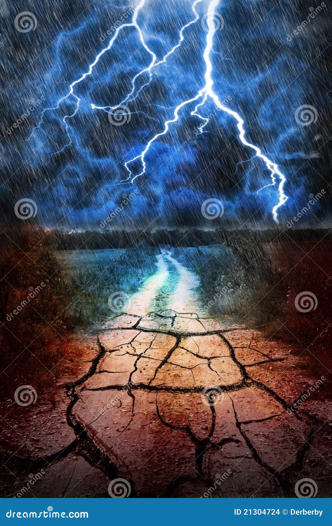 Drought vs storm stock illustration. Illustration of dryness - 21304724