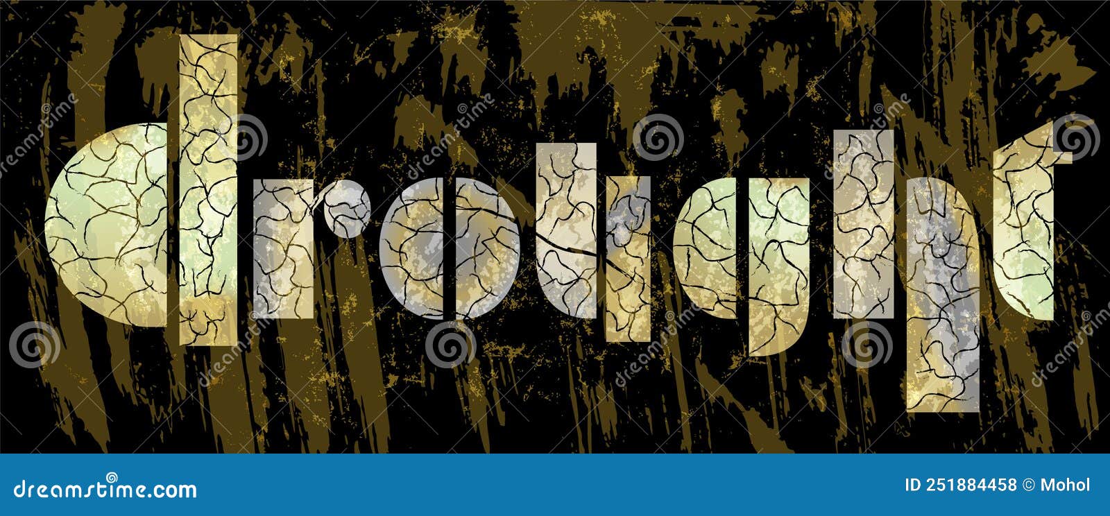 Drought Warning Sign, Global Warming, Climate Change Concept, Vector ...