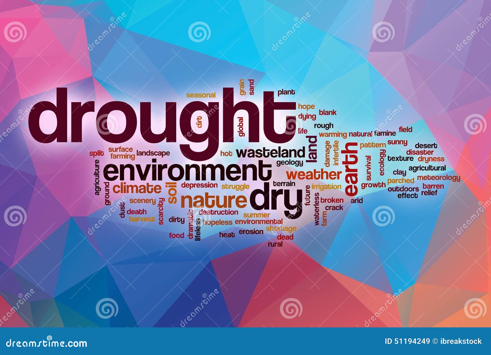 Drought Word Cloud with Abstract Background Stock Illustration ...
