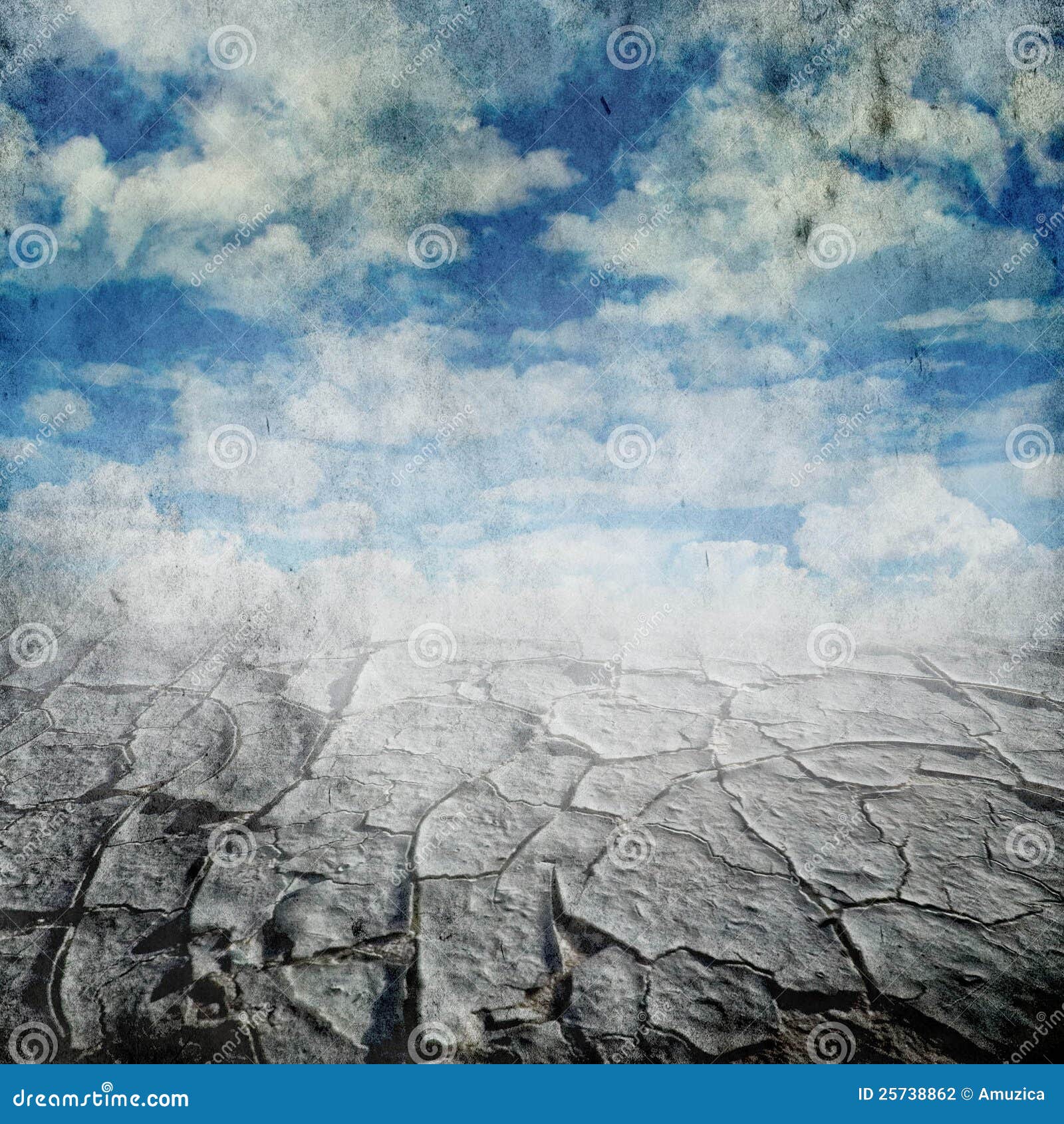 Droughts Desert and Cloudy Sky Stock Photo - Image of landscape, nature ...