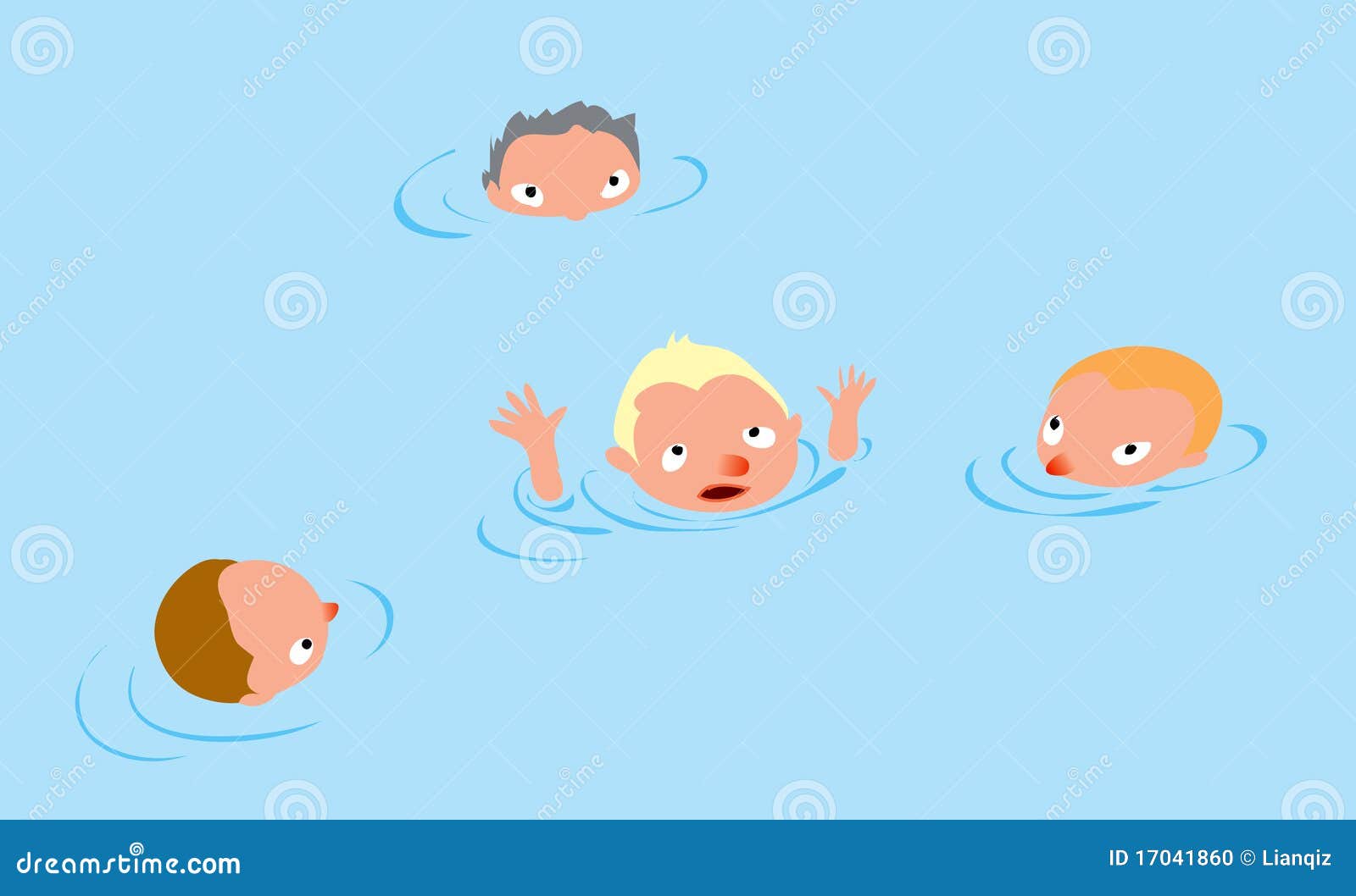 Drowning stock illustration. Illustration of life, dangerous - 17041860