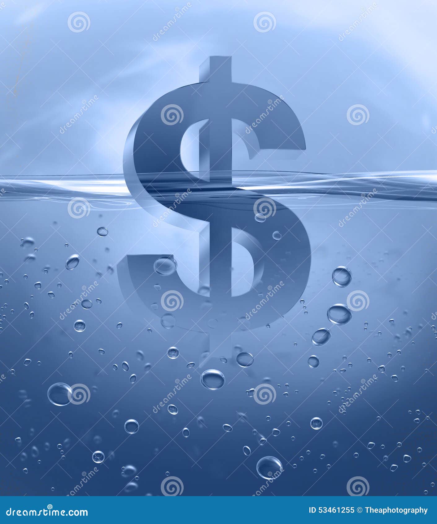 Drowning in debt stock image. Image of drowning, bank - 53461255